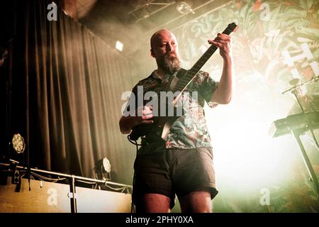 Oslo, Norway. 29th Mar, 2023. The British progressive metal band Haken ...