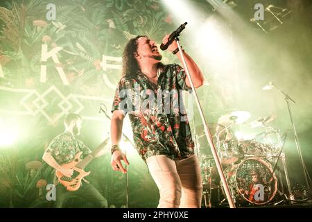Oslo, Norway. 29th Mar, 2023. The British progressive metal band Haken ...