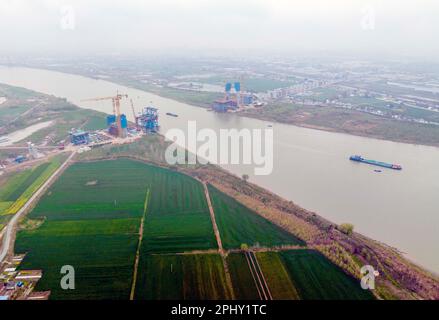 MAANSHAN, CHINA - MARCH 30, 2023 - Aerial photo taken on March 30, 2023 ...