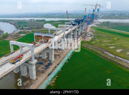 MAANSHAN, CHINA - MARCH 30, 2023 - Aerial photo taken on March 30, 2023 ...