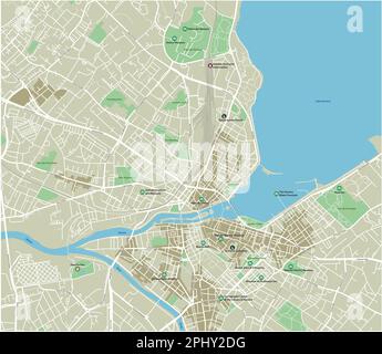 Vector city map of Geneva with well organized separated layers Stock ...
