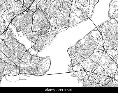 Vector city map of Istanbul with well organized separated layers Stock ...