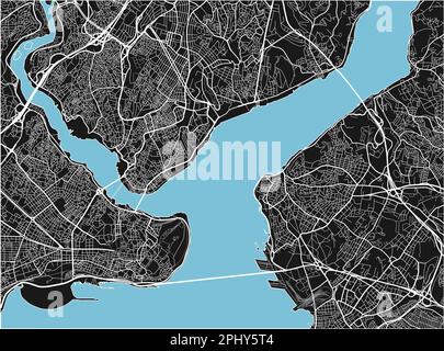 Vector city map of Istanbul with well organized separated layers Stock ...