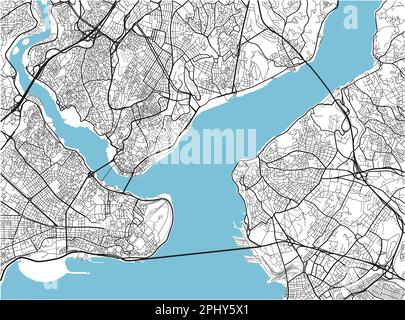 Vector city map of Istanbul with well organized separated layers Stock ...