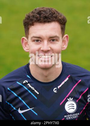 Middlesex's Ryan Higgins during the media day at Lord's Cricket Ground ...