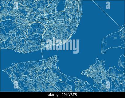 Vector city map of Lisbon with well organized separated layers Stock ...