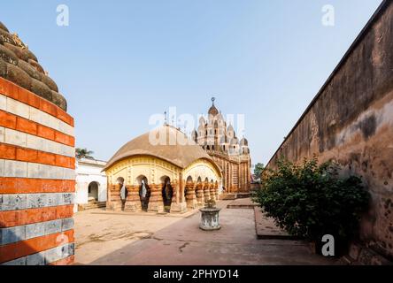 A Char–Chala (four sloped roofs) mandap in front of Lalji Temple in the ...