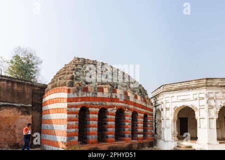 Roof detail of Girigobardhana Temple in the Kalna Rajbari Complex of ...