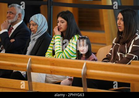 The family of newly elected First Minister of Scotland Humza Yousaf ...