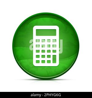 Calculator icon on classy splash black round button Stock Photo - Alamy