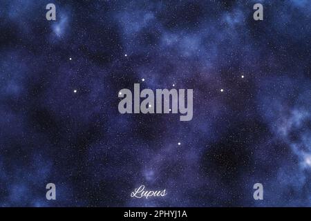 Lupus constellation, Cluster of stars, Wolf constellation Stock Photo ...