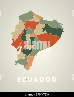 Map of Ecuador - shape and name in one line Stock Vector Image & Art ...