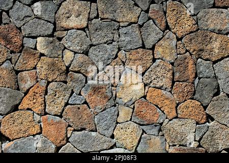 Wall of volcanic stone, Mauritius Stock Photo - Alamy