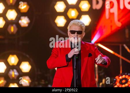 Singer Heino performing on stage. 50 years of the ZDF Hit Parade ...