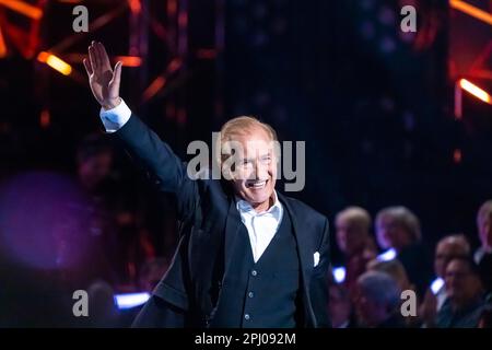 Singer Michael Holm performing on stage. 50 years of ZDF Hitparade ...