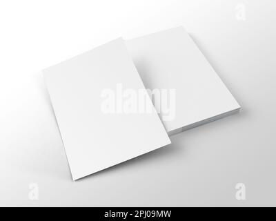 A4 Paper 3D Rendering on Isolated Background Stock Photo - Alamy