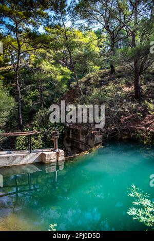 Reservoir, Epta Piges - The Seven Springs, Rhodes, Greece Stock Photo ...