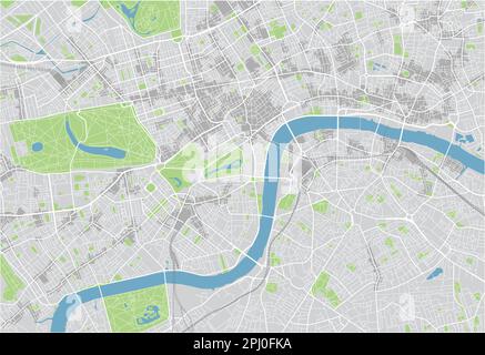Vector city map of London with well organized separated layers Stock ...