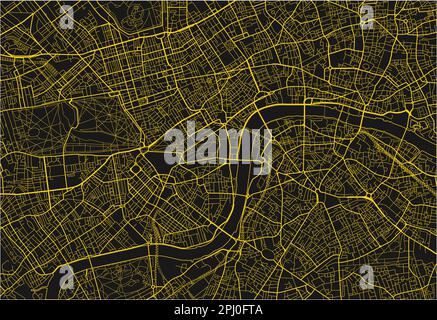 Vector city map of London with well organized separated layers Stock ...