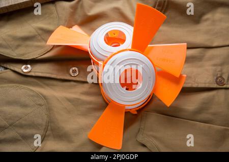 Examples of plastic targets used for the target shooting discipline of ...