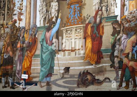 Filippino Lippi frescoes in the Strozzi Chapel in Santa Maria Novella ...