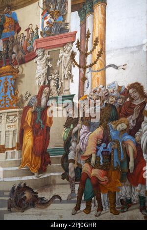 Filippino Lippi frescoes in the Strozzi Chapel in Santa Maria Novella ...