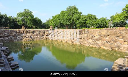 Step Well in Front of Sun Temple, Small Carving Temple, Modhera ...