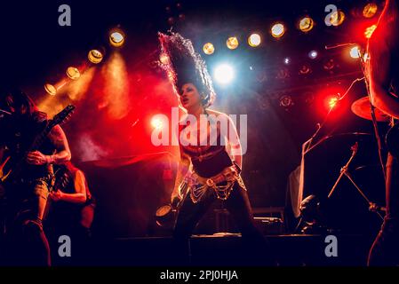 Malmo, Sweden. 27th, March 2023. The Swedish heavy metal band Eleine ...