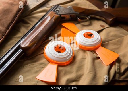 Examples of plastic targets used for the target shooting discipline of ...