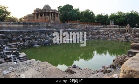 Step Well in Front of Sun Temple, Small Carving Temple, Modhera ...