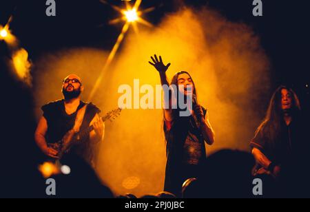 Malmo, Sweden. 27th, March 2023. The Swedish heavy metal band Eleine ...