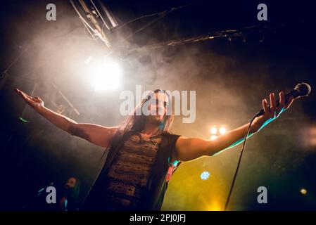Malmo, Sweden. 27th, March 2023. The Swedish heavy metal band Eleine ...