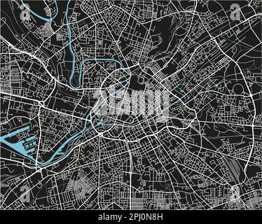 Vector city map of Manchester with well organized separated layers ...