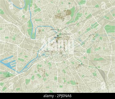 Vector city map of Manchester with well organized separated layers Stock Vector Image & Art - Alamy