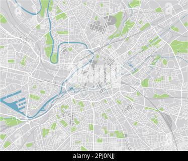Vector city map of Manchester with well organized separated layers ...