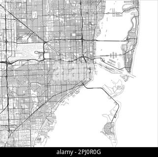Vector city map of Miami with well organized separated layers Stock ...