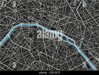 Vector city map of Paris with well organized separated layers Stock ...