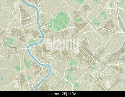 Vector city map of Rome with well organized separated layers Stock ...