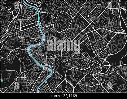 Vector city map of Rome with well organized separated layers Stock ...