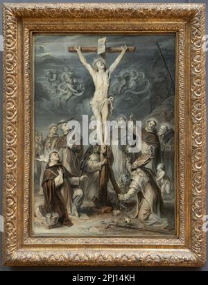 Christ on the Cross Adored by Eight Saints of the Dominican Order 1652 ...