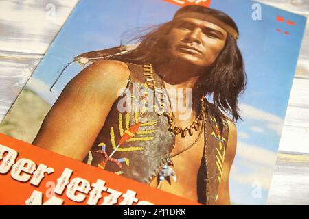 Viersen, Germany - March 9. 2023: Cinema program booklet of german ...