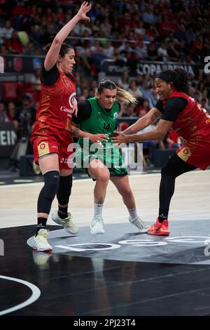 Markeisha Gatling of Casademont Zaragoza in action during the Quarterfinals of the Queen's Cup ...