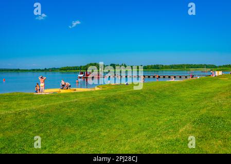 VГµru, Estonia, June 27, 2022: Summer day at Tamula beach at VГµru in ...