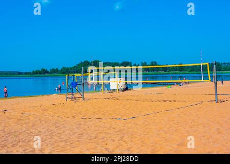 VГµru, Estonia, June 27, 2022: Summer day at Tamula beach at VГµru in ...