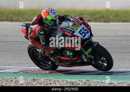 Yari Montella from Italy of Barni Spark Racing team with Ducati ...