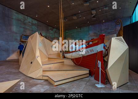 Tirpitz, Denmark, June 17, 2022: interior of Tirpitz bunker in Denmark ...