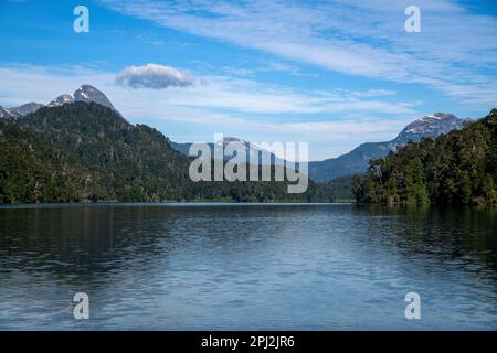 Lake Espejo (Mirror) on Lanin National Park, Seven Lakes Road, Ruta 40 ...