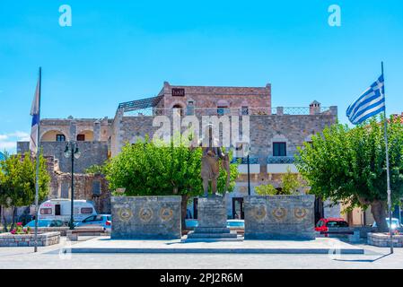 Aeropoli, Greece, September 6, 2022: Statue of Petros Mavromichalis ...