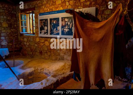 Dimitsana, Greece, September 9, 2022: Tannery at Open air Hydrokinesis ...