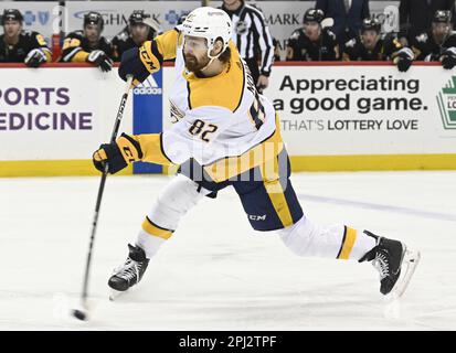 Nashville Predators center Tommy Novak (82) celebrates after his goal ...